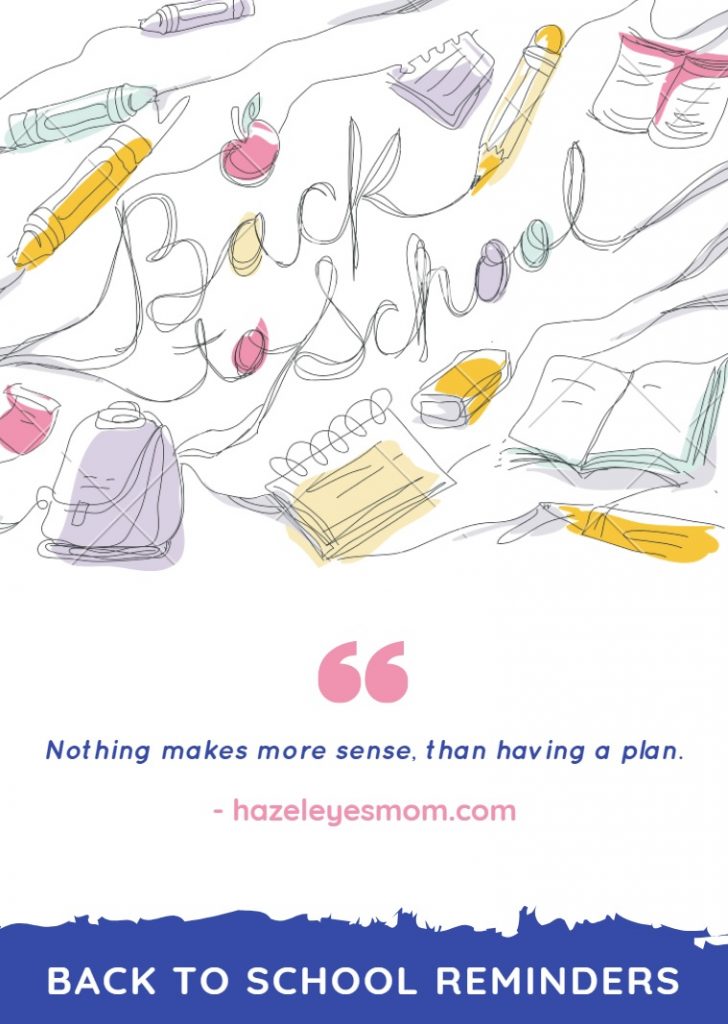 Back 2 School Reminders - life thru my hazel eyes