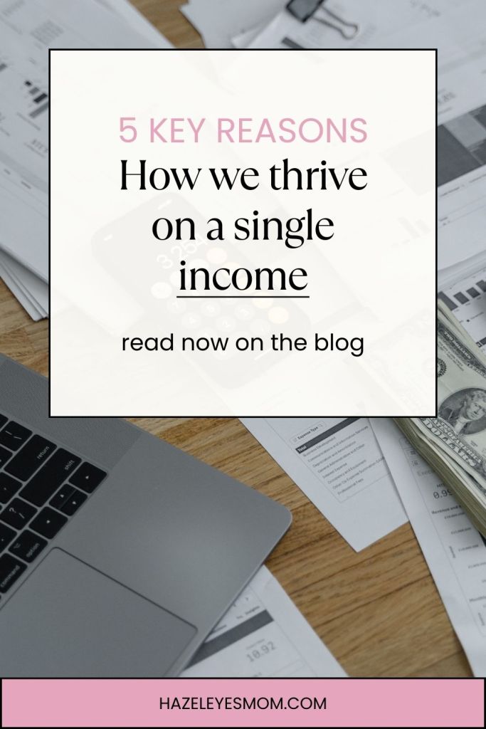 How we thrive on a single income: 5 Key Reasons - life thru my hazel eyes